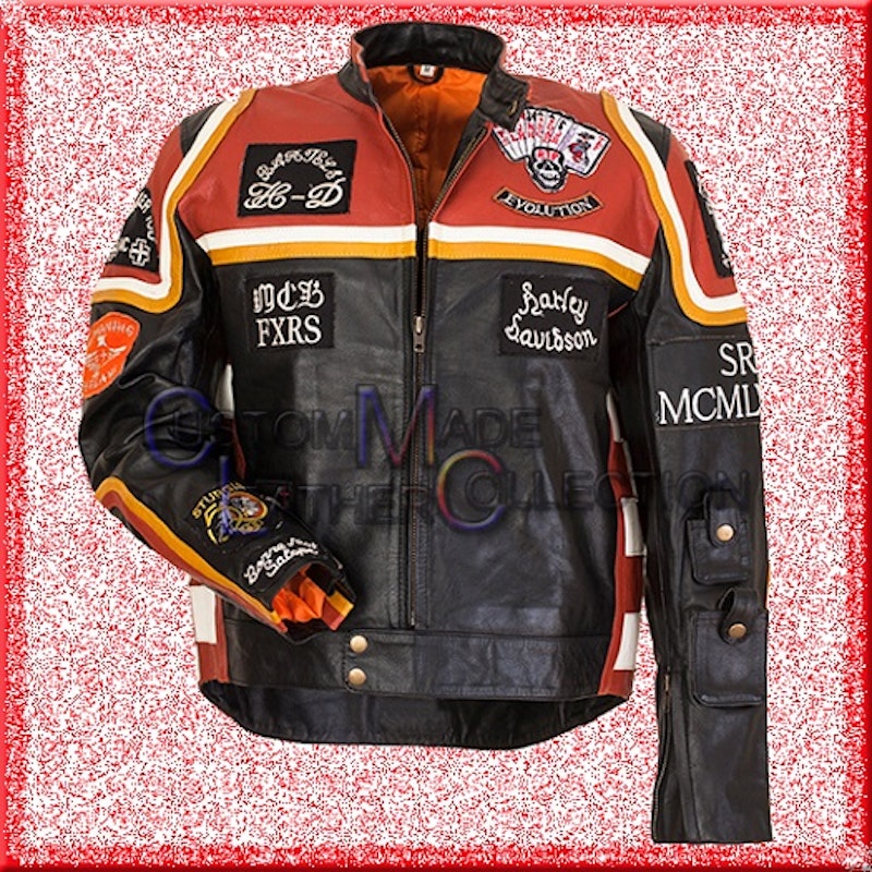Harley Davidson Mickey Rourke Biker Leather Jacket/Biker Leather Jacket